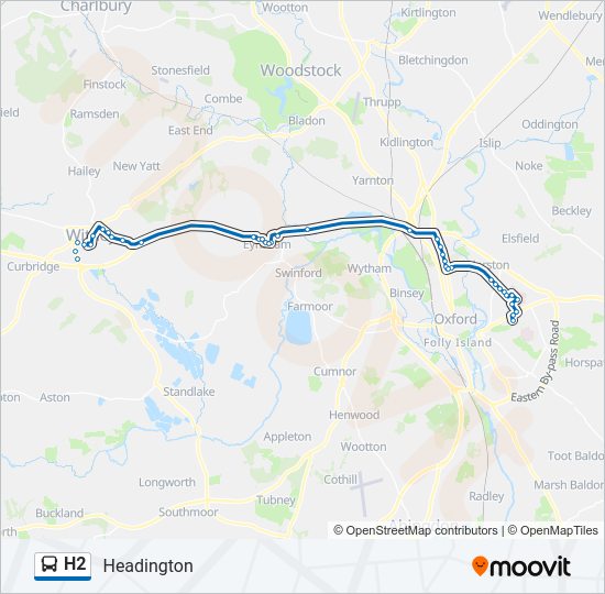 H2 Route: Schedules, Stops & Maps - Headington (Updated)