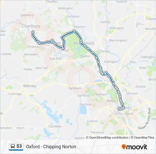 S3 Route: Schedules, Stops & Maps - Charlbury (Updated)