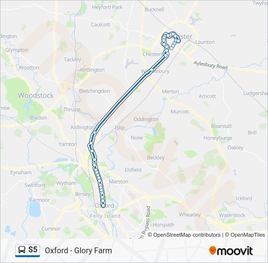 S5 Route: Schedules, Stops & Maps - Bicester Town Centre (Updated)