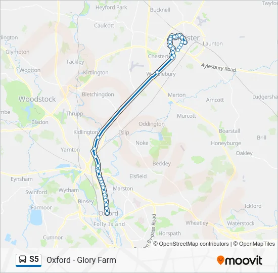 S5 Route: Schedules, Stops & Maps - Bicester Town Centre (Updated)