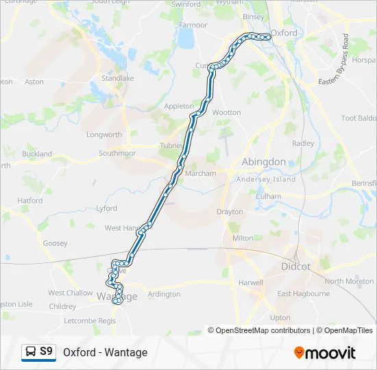 S9 Route: Schedules, Stops & Maps - Oxford (Updated)