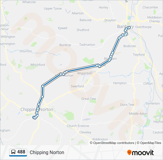 488 Route: Schedules, Stops & Maps - Chipping Norton (Updated)