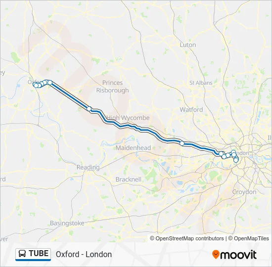 TUBE Route: Schedules, Stops & Maps - Oxford City Centre (Updated)