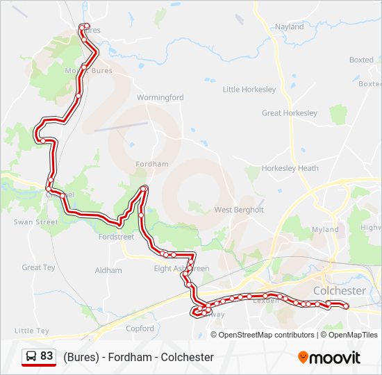 83 Route: Schedules, Stops & Maps - Bures (Updated)