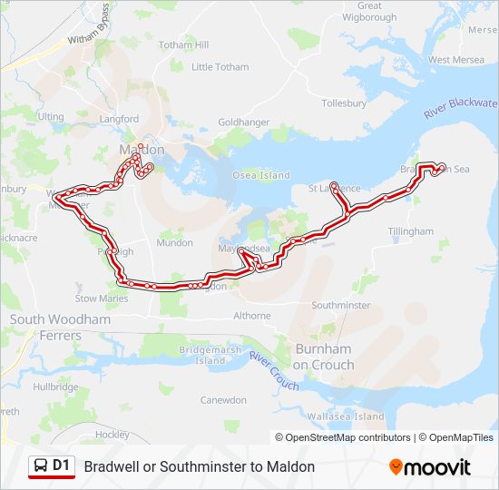 D1 Route: Schedules, Stops & Maps - Maldon (Updated)