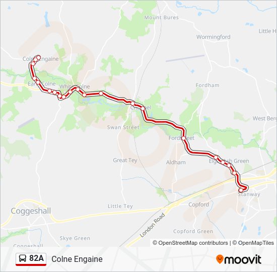 82A Route: Schedules, Stops & Maps - Colne Engaine (Updated)