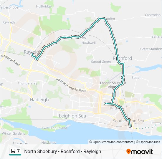 7 Route: Schedules, Stops & Maps - Rayleigh (Updated)