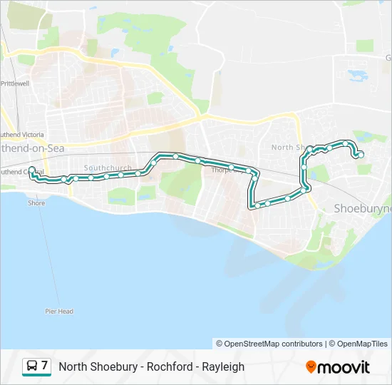 7 Route: Schedules, Stops & Maps - Southend-On-Sea (Updated)