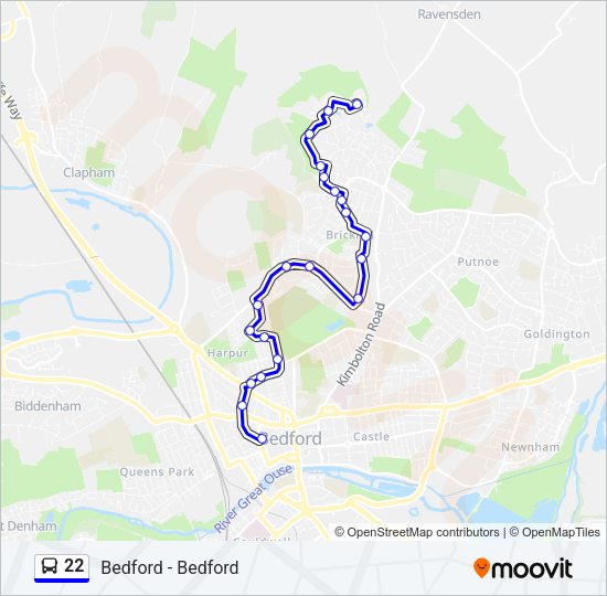 22 Route: Schedules, Stops & Maps - Brickhill (Updated)