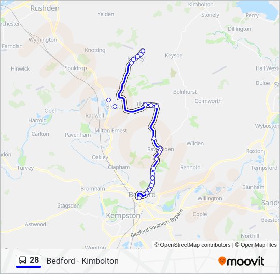 28 Route: Schedules, Stops & Maps - Riseley (Updated)