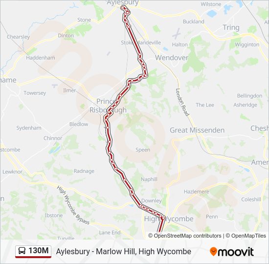 130M Route: Schedules, Stops & Maps - High Wycombe (Updated)