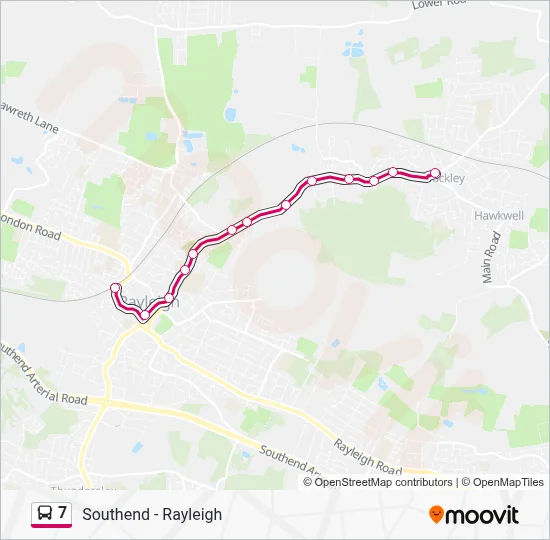 7 Route: Schedules, Stops & Maps - Hockley (Updated)