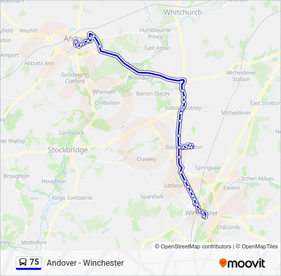75 Route: Schedules, Stops & Maps - Winchester (Updated)
