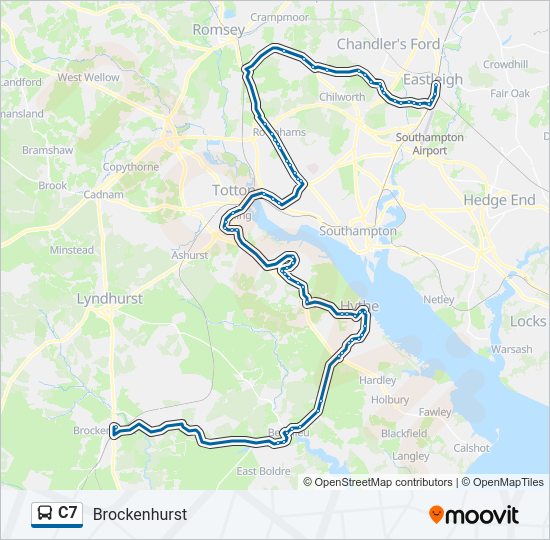 C7 Route: Schedules, Stops & Maps - Brockenhurst (Updated)