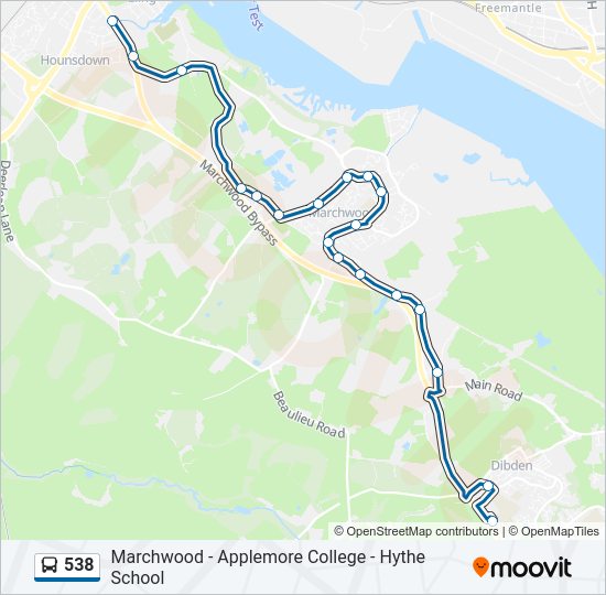 538 Route: Schedules, Stops & Maps - Rushington (Updated)