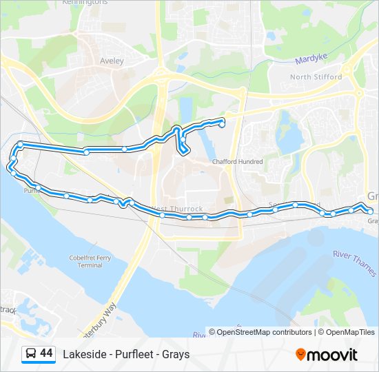 44 Route: Schedules, Stops & Maps - Lakeside (Updated)