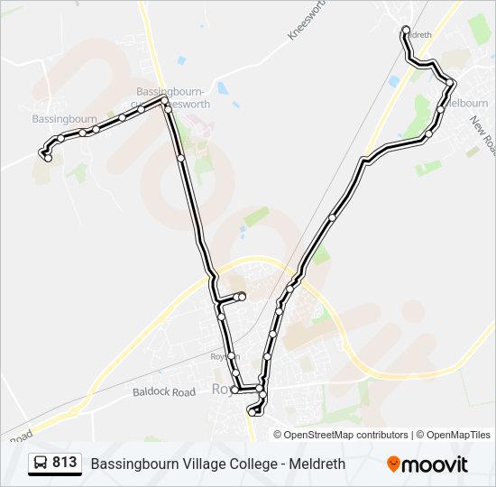 813 Route: Schedules, Stops & Maps - Meldreth (Updated)