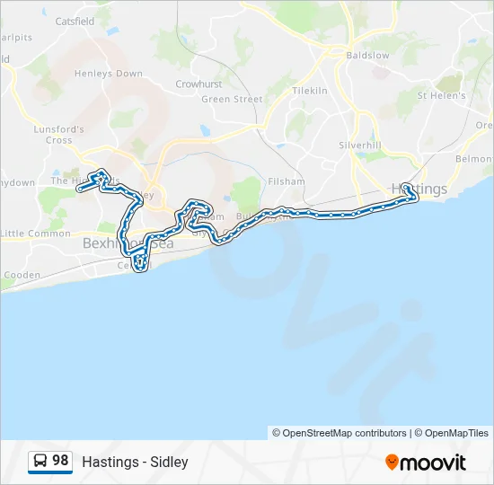 98 Route: Schedules, Stops & Maps - Hastings Town Centre (Updated)
