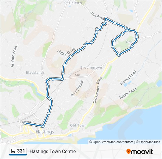 331 Route: Schedules, Stops & Maps - Hastings Town Centre (Updated)