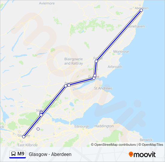 m9 Route: Schedules, Stops & Maps - Glasgow (Updated)