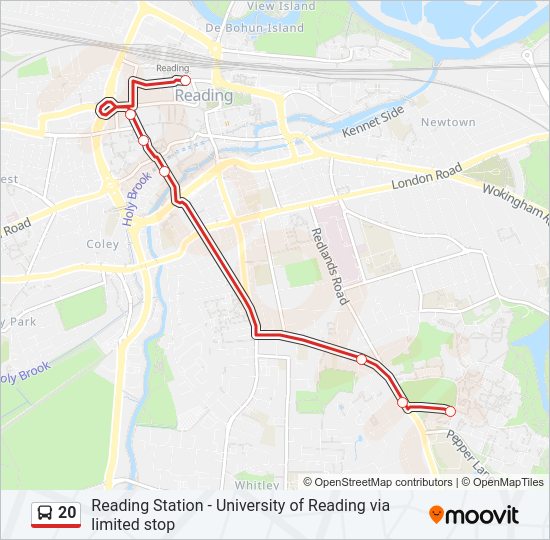 20 Route: Schedules, Stops & Maps - Reading Town Centre (Updated)