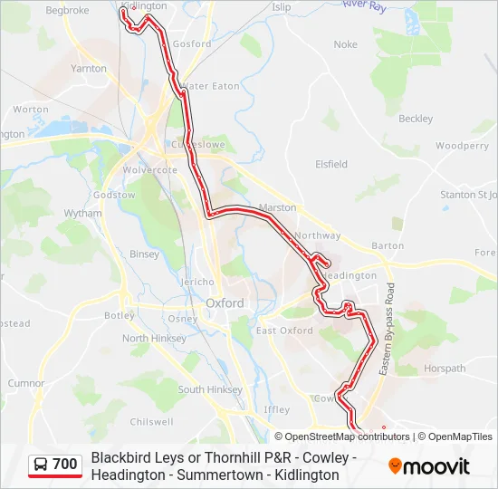 700 Route: Schedules, Stops & Maps - Blackbird Leys (Updated)