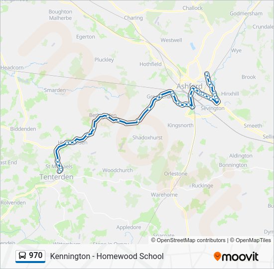 970 Route: Schedules, Stops & Maps - Little Burton (Updated)