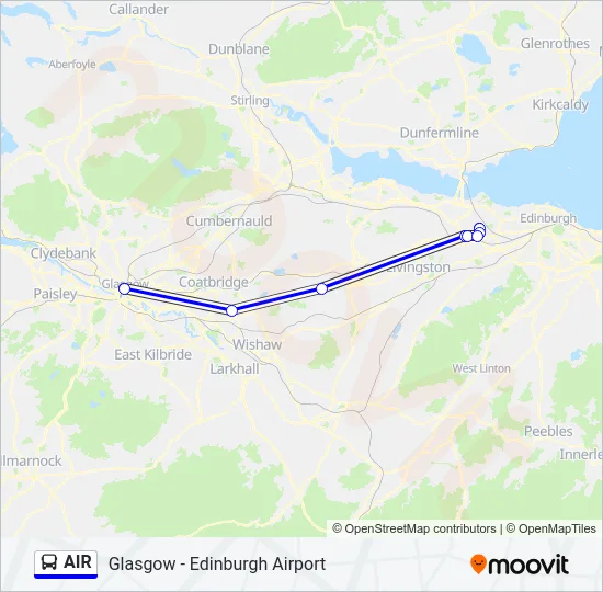 AIR Route: Schedules, Stops & Maps - Edinburgh Airport (Updated)