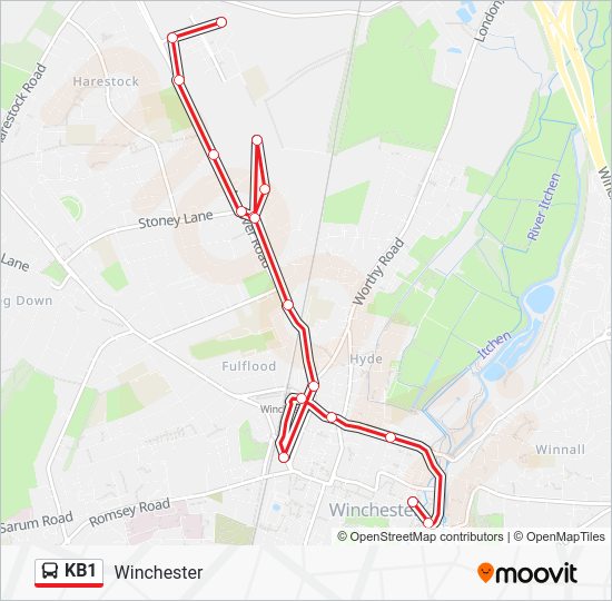 KB1 Route: Schedules, Stops & Maps - Winchester (Updated)
