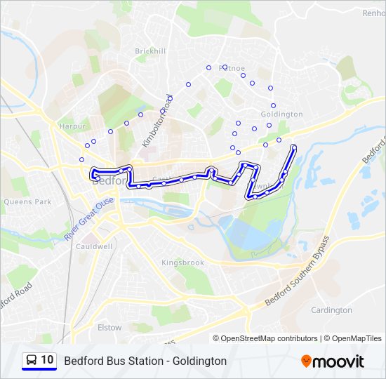 10 Route: Schedules, Stops & Maps - Bedford (Updated)