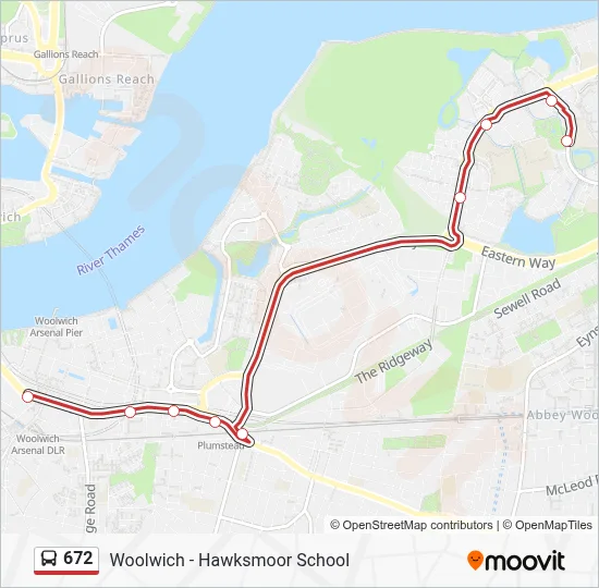 672 Route: Schedules, Stops & Maps - Woolwich (Updated)