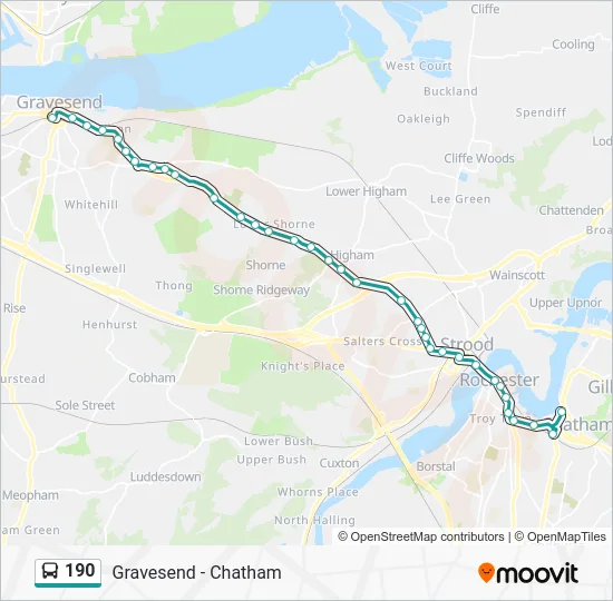190 Route: Schedules, Stops & Maps - Gravesend (Updated)
