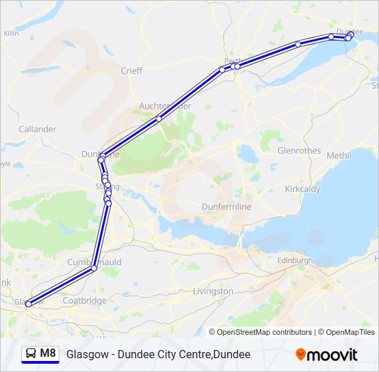 M8 Route: Schedules, Stops & Maps - Dundee City Centre (Updated)