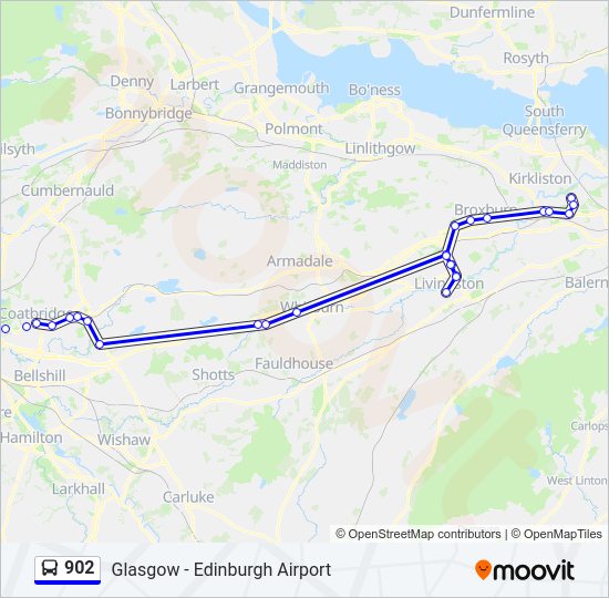 902 Route: Schedules, Stops & Maps - Edinburgh Airport (Updated)