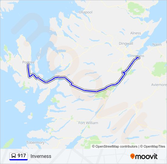 917 Route: Schedules, Stops & Maps - Inverness (Updated)
