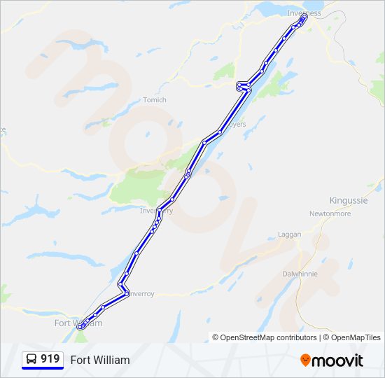 919 Route: Schedules, Stops & Maps - Fort William (Updated)