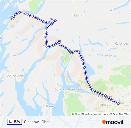 976 Route: Schedules, Stops & Maps - Oban (Updated)