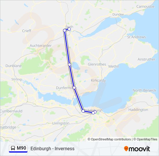 M90 Route: Schedules, Stops & Maps - Perth (Updated)
