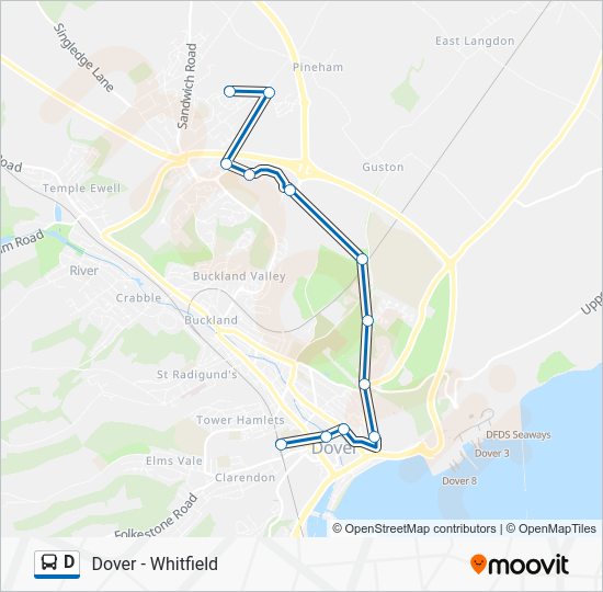 D Route: Schedules, Stops & Maps - Whitfield (Updated)
