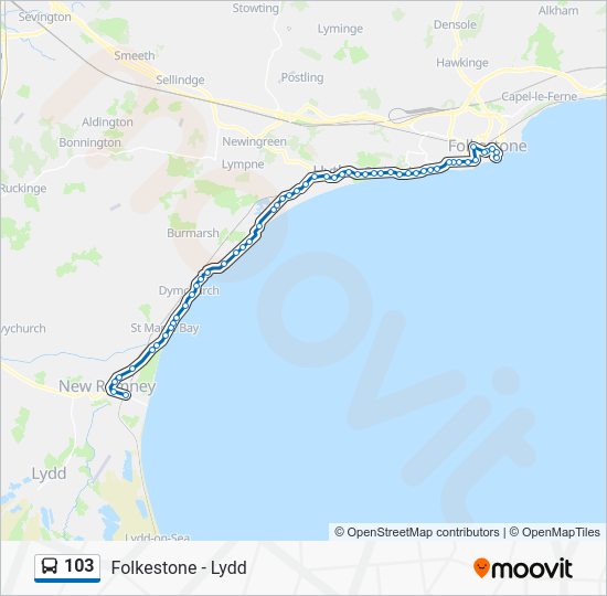 103 Route: Schedules, Stops & Maps - New Romney (Updated)