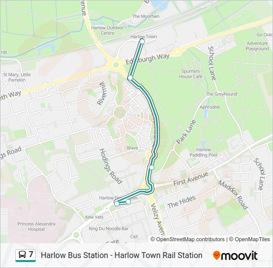 7 Route: Schedules, Stops & Maps - Harlow Town Centre (Updated)