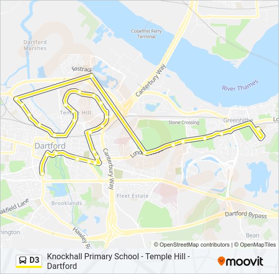 D3 Route: Schedules, Stops & Maps - Dartford (Updated)