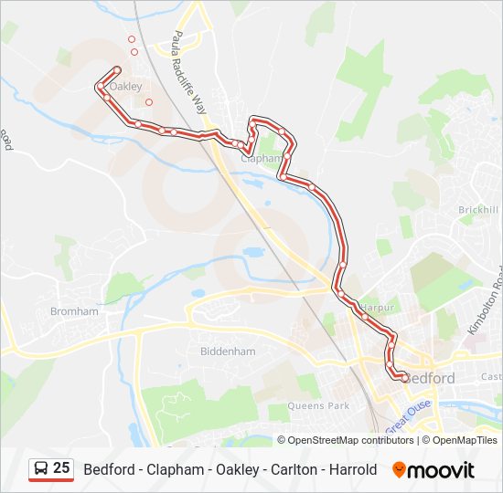 25 Route: Schedules, Stops & Maps - Bedford (Updated)