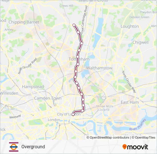 WEAVER LINE Route: Schedules, Stops & Maps - Enfield Town (Updated)