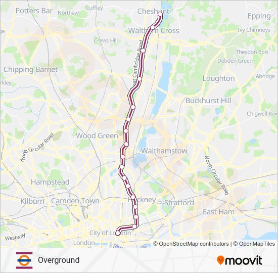 WEAVER LINE Route: Schedules, Stops & Maps - Cheshunt (Updated)