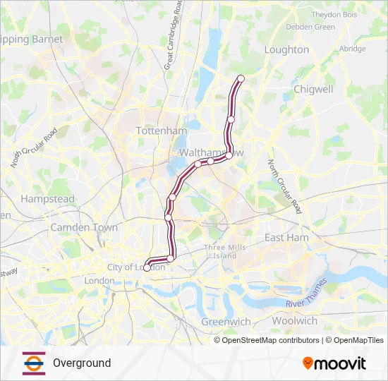 WEAVER LINE Route: Schedules, Stops & Maps - Chingford (Updated)
