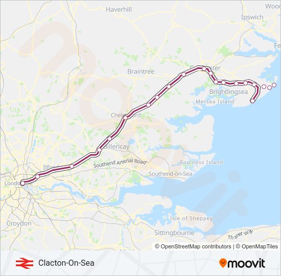 WEAVER LINE Route: Schedules, Stops & Maps - Clacton-On-Sea (Updated)