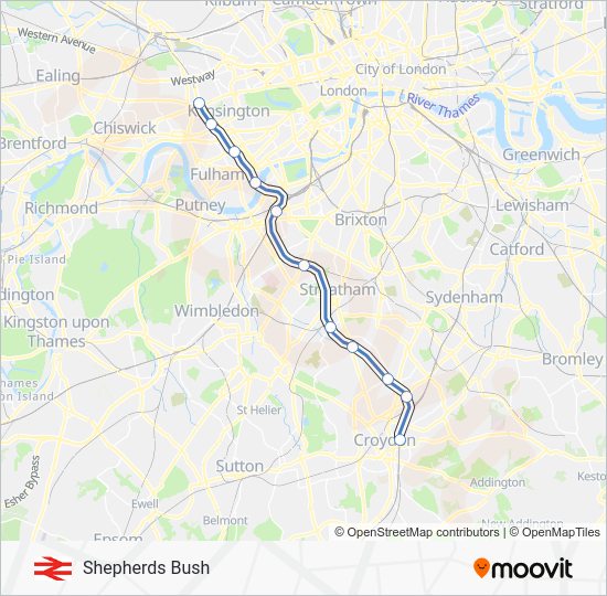mildmay line Route: Schedules, Stops & Maps - Shepherds Bush (Updated)
