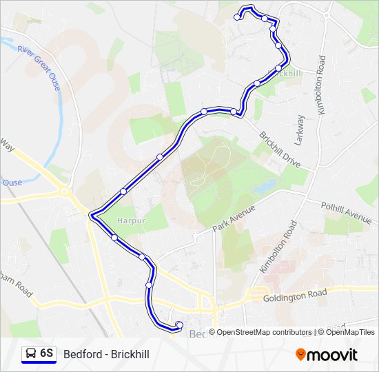 6s Route: Schedules, Stops & Maps - Brickhill (Updated)