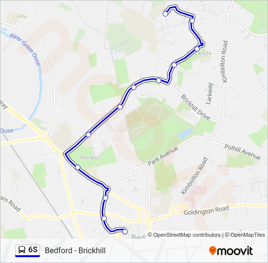 6s Route: Schedules, Stops & Maps - Bedford (Updated)